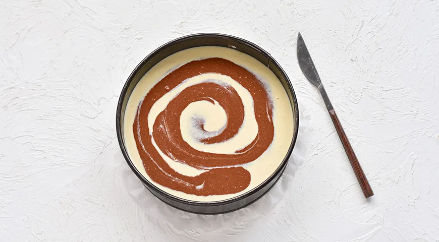 Пирог «Зебра» из творога, пошаговый рецепт с фото