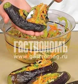 Соленые баклажаны, фаршированные овощами, пошаговый рецепт с фото на ...